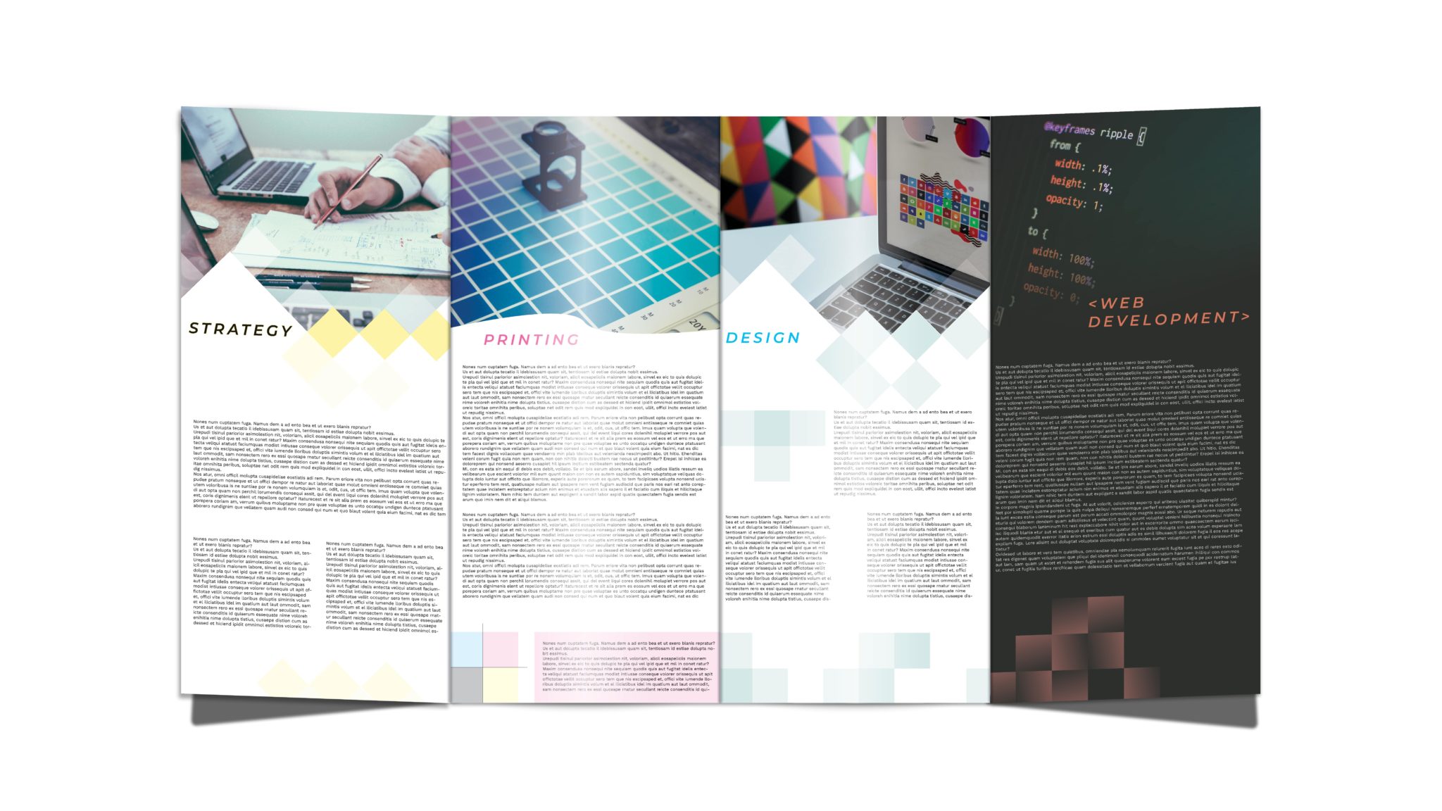 Double Gate Fold Brochure - Low Minimums and Free Shipping