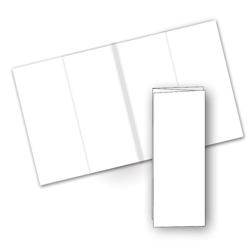 4 Panel Roll Fold Brochure Printing - Free Ground Shipping To U.S.