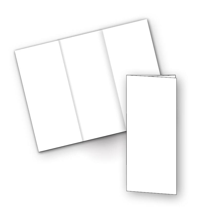 4 Panel Roll Fold Brochure Printing - Free Ground Shipping To U.S.